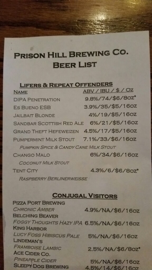Prison Hill Brewing Tasters | My Beer Pix